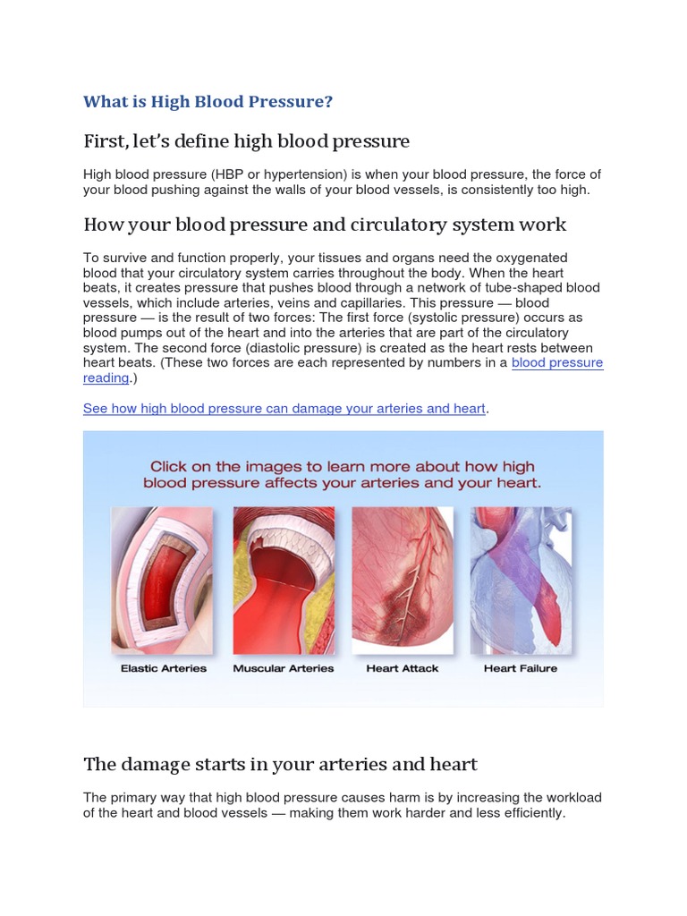 What Is High Blood Pressure | PDF