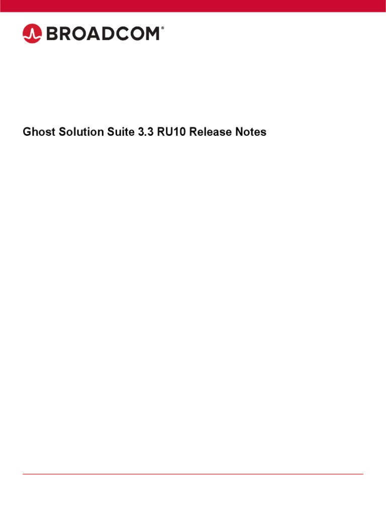 GSS 3.3 RU10 Release Notes Summary | PDF | Booting | Command Line Interface