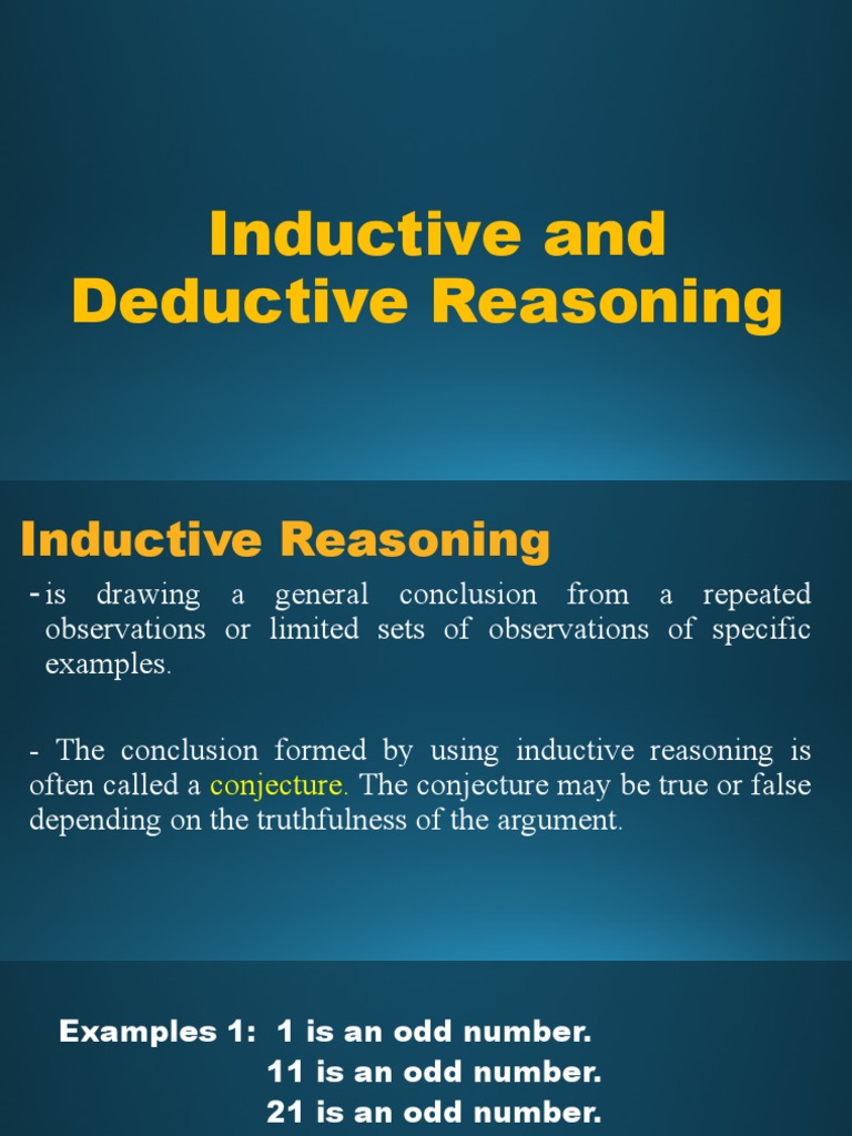 Inductive and Deductive Reasoning | PDF | Deductive Reasoning | Inductive Reasoning