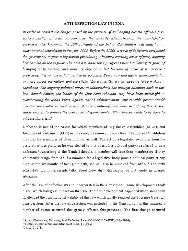 Anti Defection | PDF | Supreme Court Of The United States | Justice