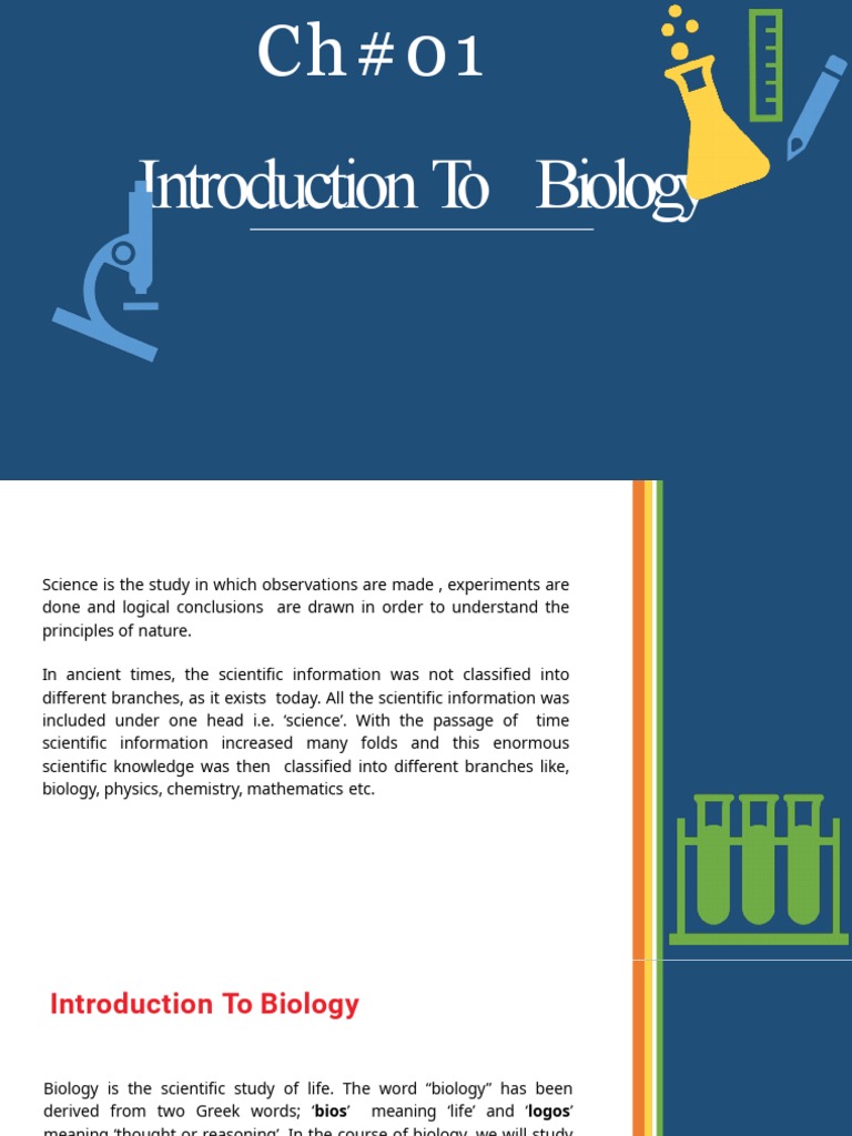 Introduction To Biology Class Ix | PDF | Biology | Organisms