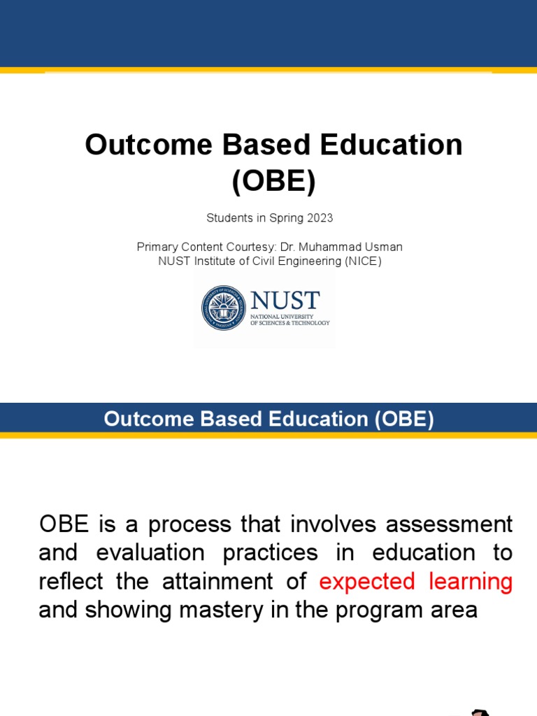 OBE Intro For BESE Students | PDF | Cognition