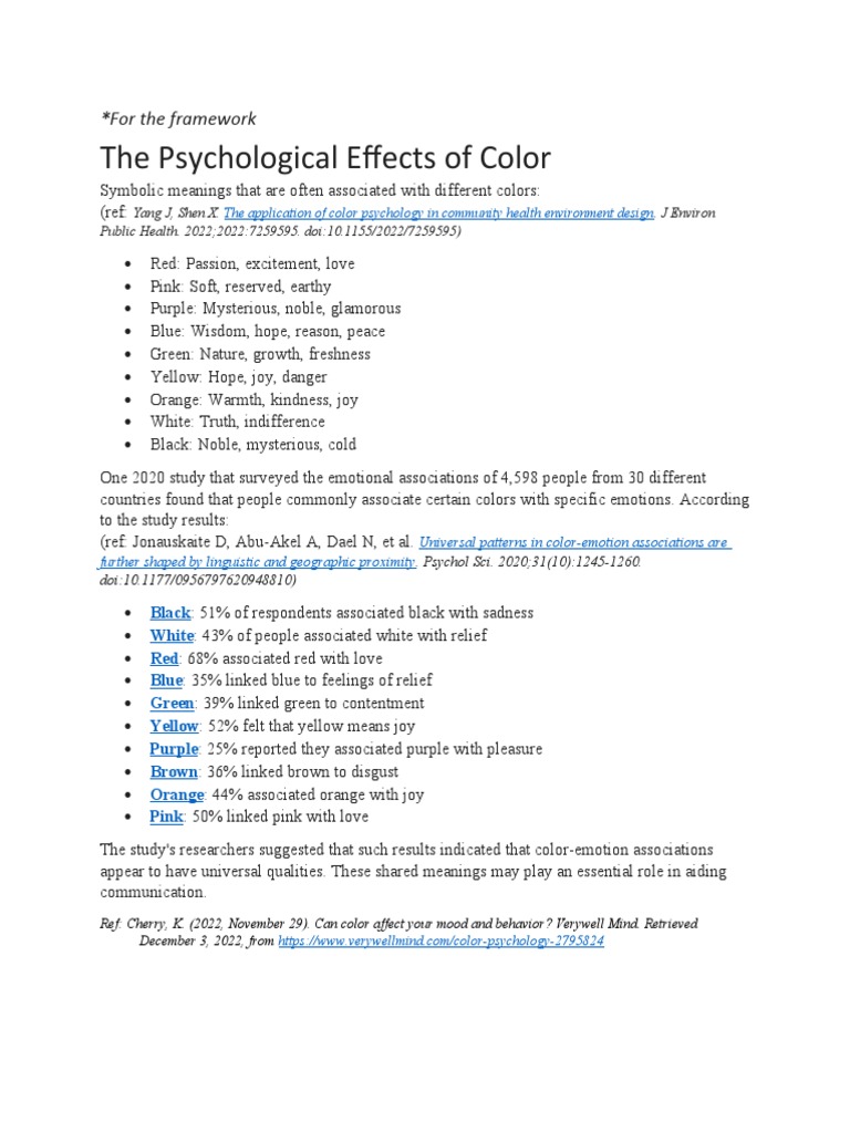 Color Psychology | Download Free PDF | Color | White
