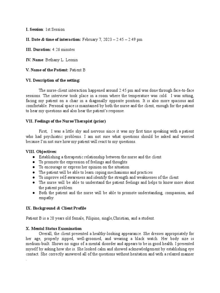 Post-Task Activity Process Recording - Leonin | PDF | Feeling ...