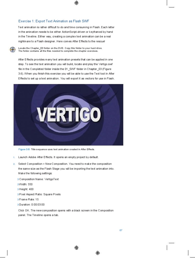 Exercise 1: Export Text Animation As Flash SWF | PDF | Adobe Flash ...