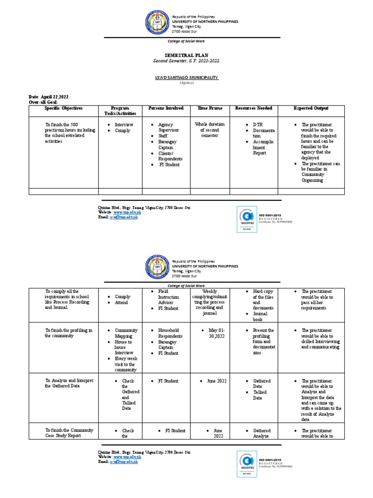 Semestral Plan | PDF | Computing