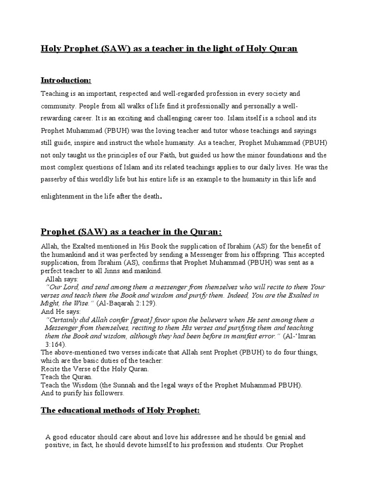 Islamiat Project | PDF | Prophets And Messengers In Islam | Abrahamic ...