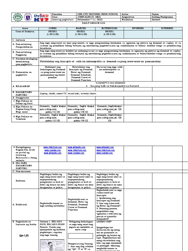 Q2 DLL Ap9 Week1 | PDF