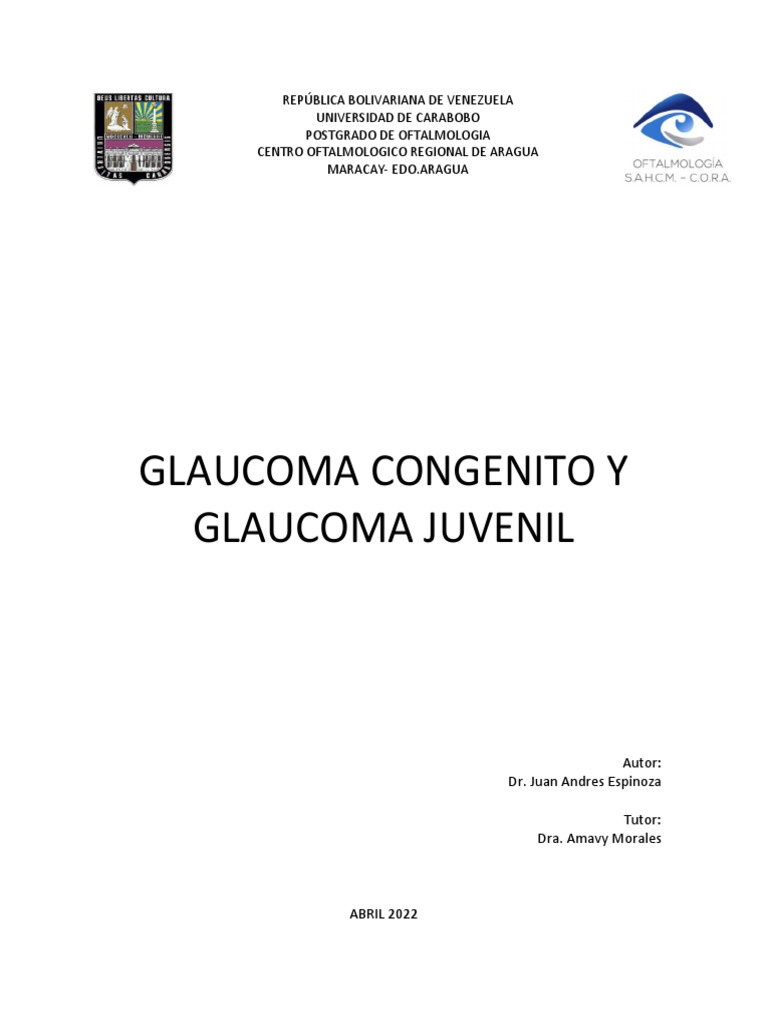 Glaucoma Congenito JA Modificado | PDF | Glaucoma | Córnea