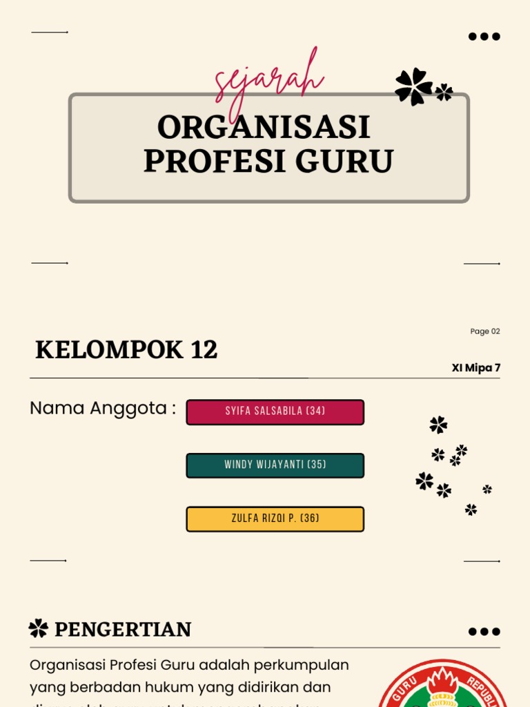Sejarah Organisasi Profesi Guru Indonesia | PDF | Perjalanan