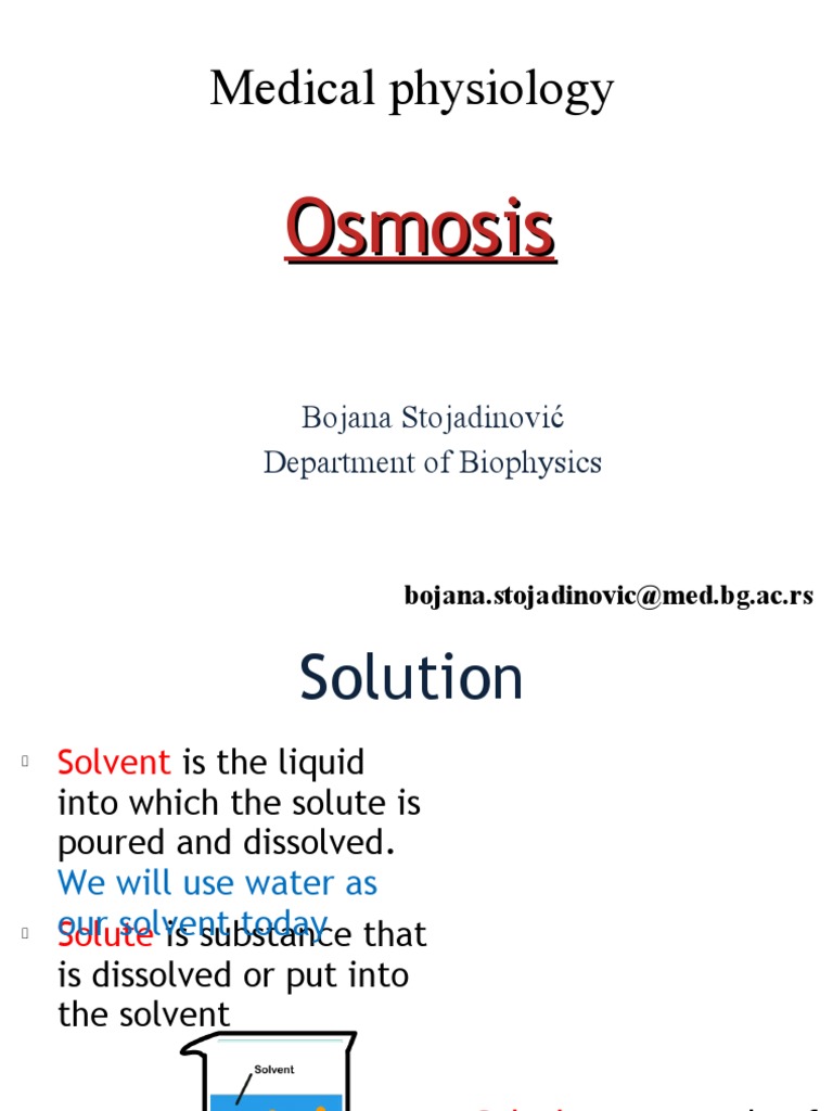 Osmosis | PDF | Osmosis | Chemistry