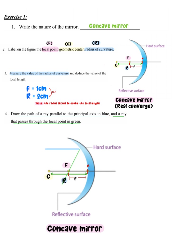Curved Mirror - Assignment | PDF
