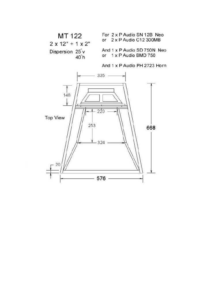 Dual 12 Inch 2-Way Full Range Horn Loaded C12-300MB | PDF
