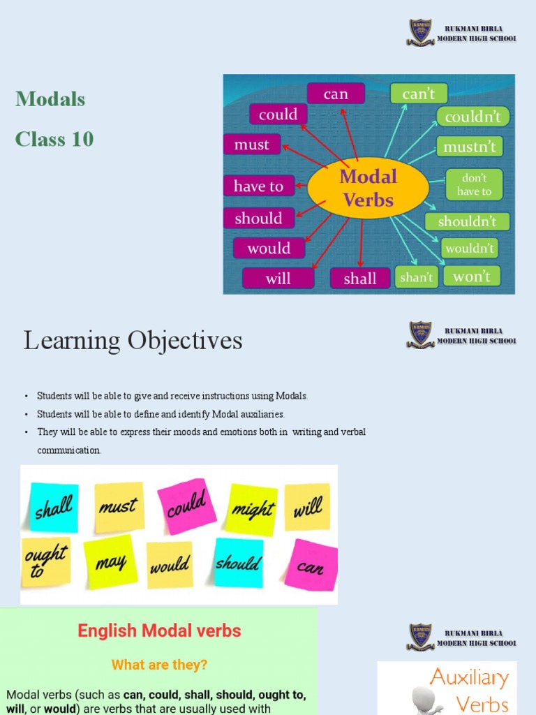 Modals Class 10 | PDF