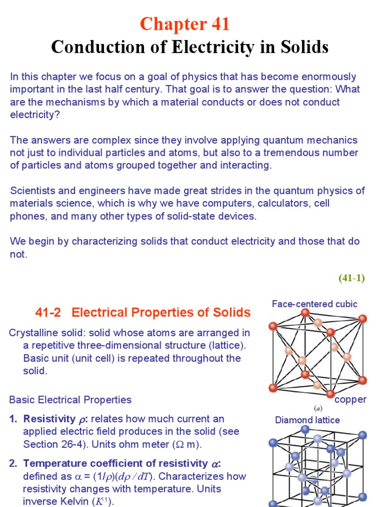 Electrical Properties of Solids Explained | PDF | Doping (Semiconductor ...