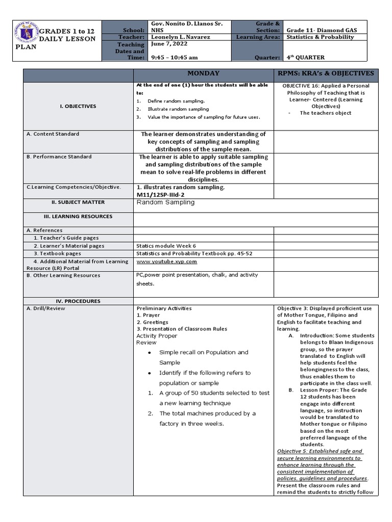 DLL in Statistics | PDF | Sampling (Statistics) | Learning