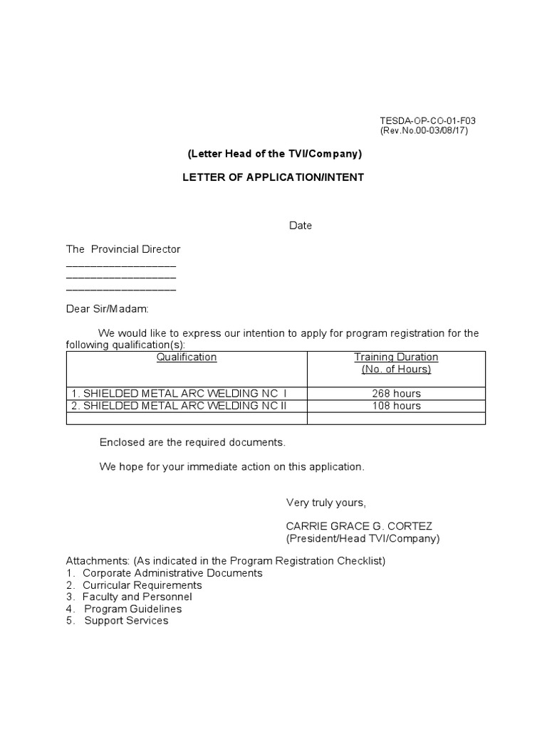 Annex 8 - Program Registration Forms | PDF | Welding | Construction
