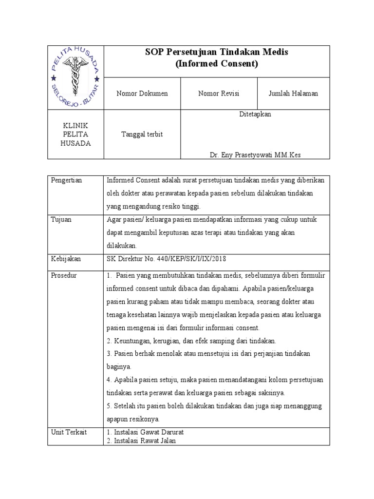 Surat Persetujuan Tindakan Medis | PDF | Pengembangan Diri | Sains & Matematika