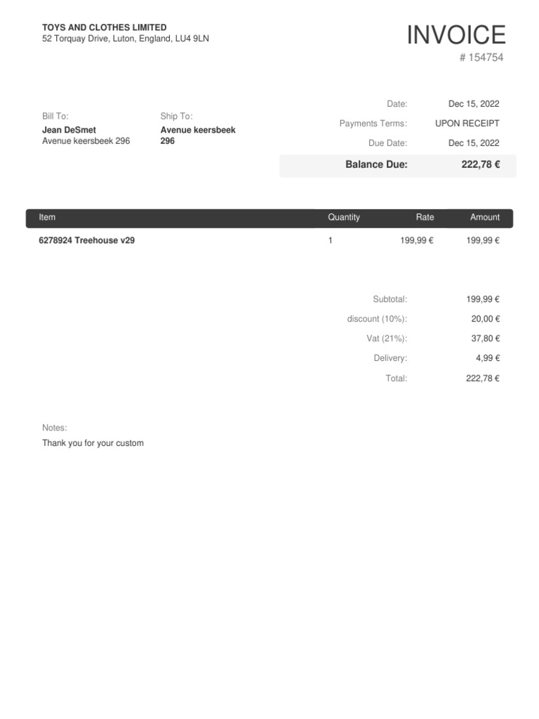 Invoice 154754 | PDF