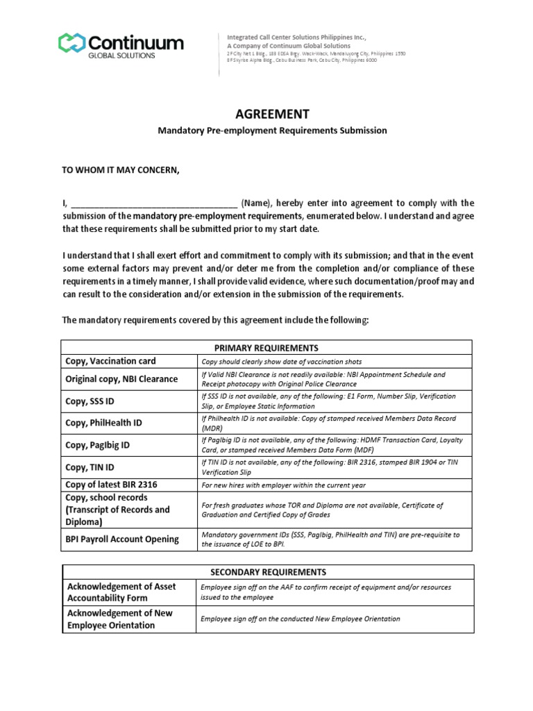 Acknowledgement Form Pdf