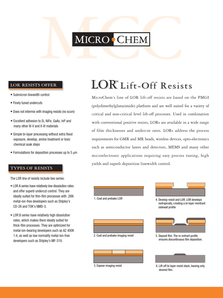 Datasheets LOR Datasheet | PDF | Thin Film | Wafer (Electronics)
