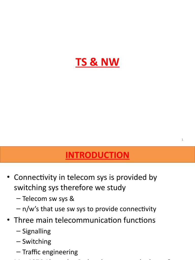 Telecom Switching Systems Overview | PDF | Oral Communication | Service ...