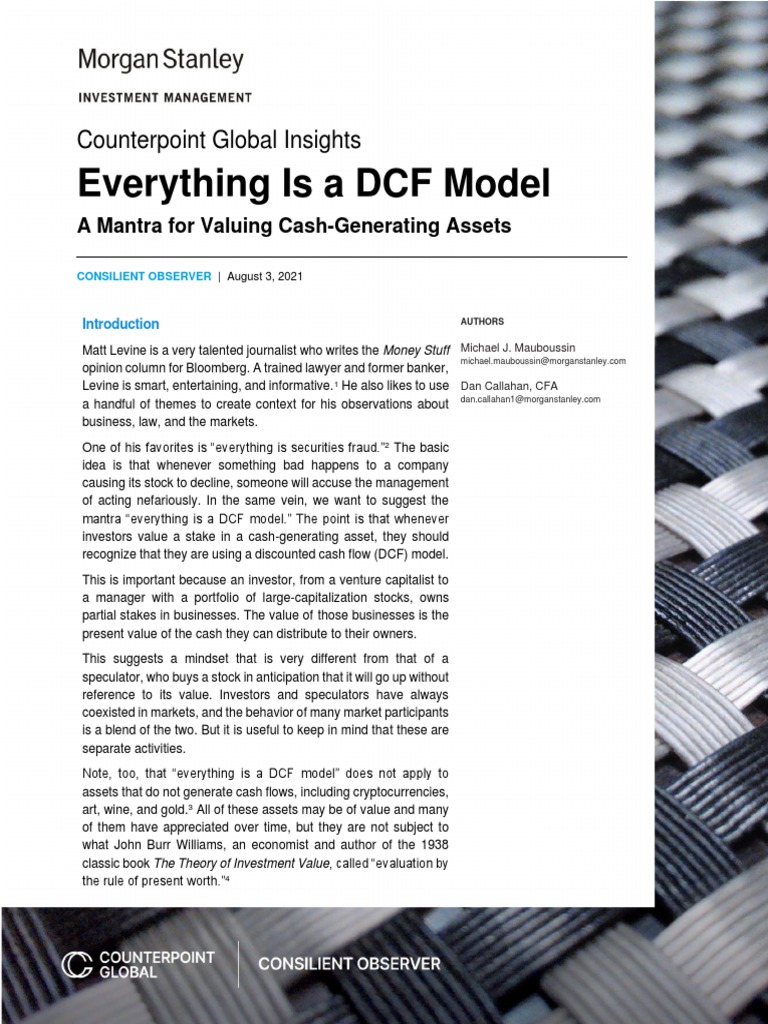 Everything Is A DCF Model | Download Free PDF | Valuation (Finance ...