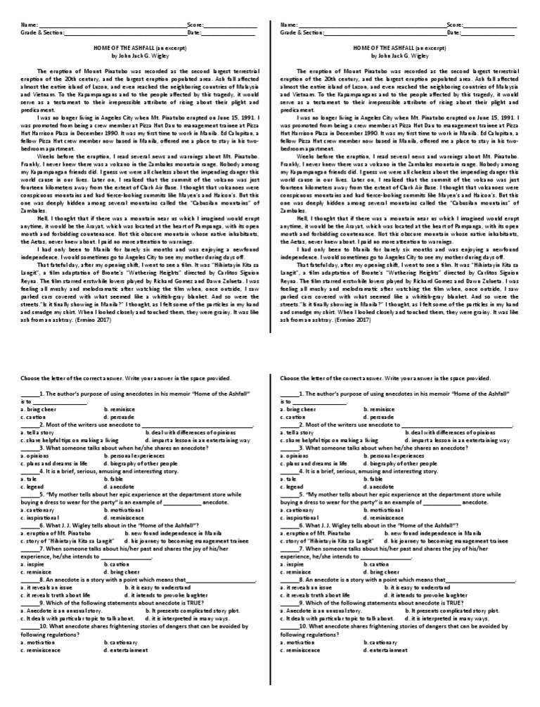 Home of The Ashfall | PDF