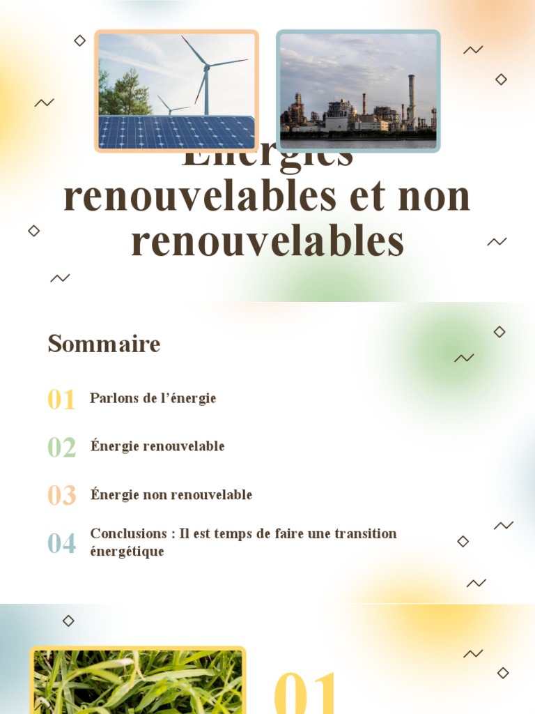 Énergies Renouvelables Et Non Renouvelables | PDF | Économie ...