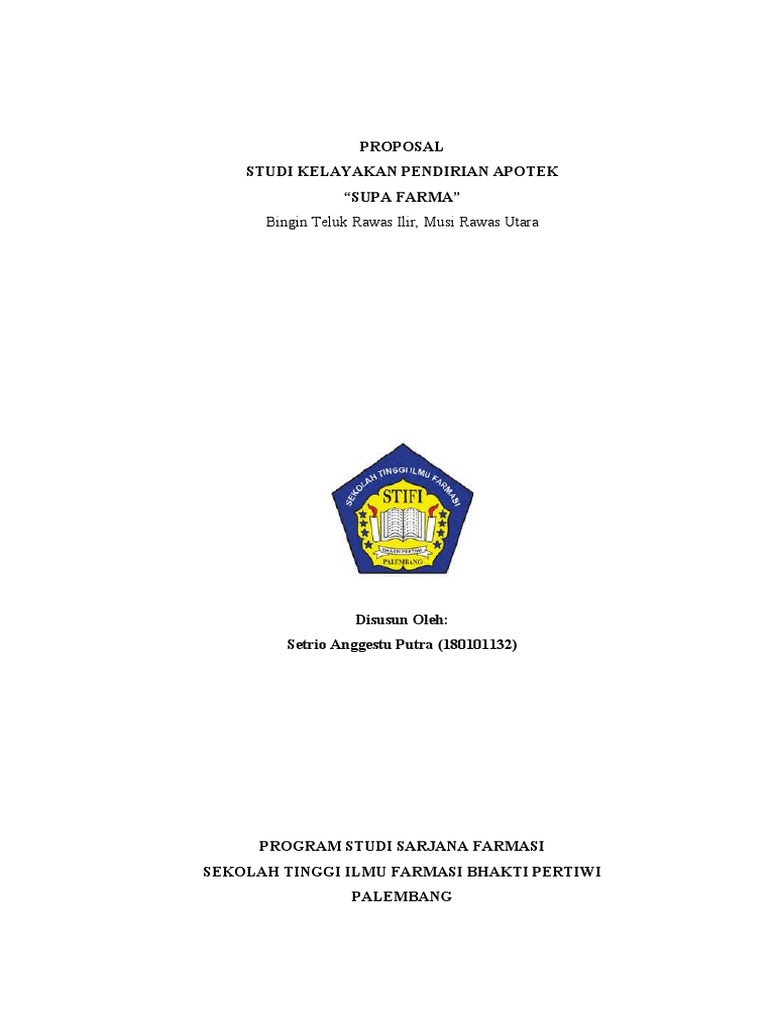 Proposal Pendirian Apotek | PDF