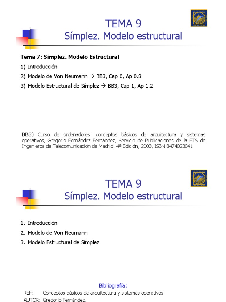 SISTEMAS-DIGITALES - TEMA 9 - Símplez - Modelo - Estructural | PDF | Unidad Central de ...