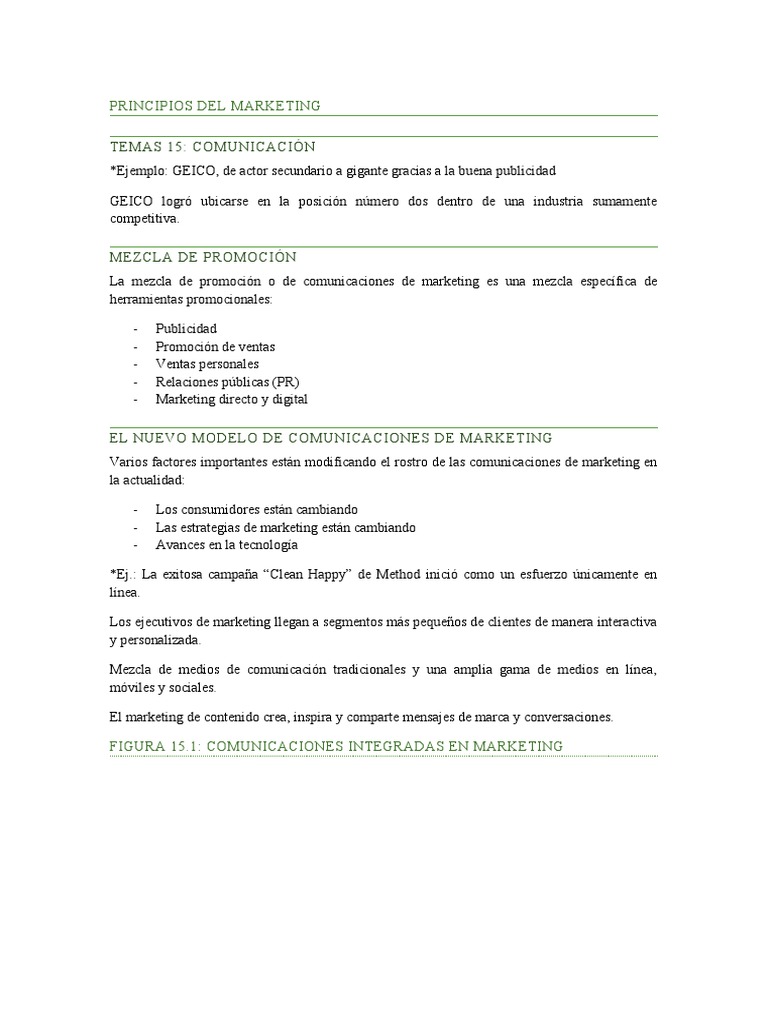 Tema 15 Marketing | PDF | Publicidad | Marketing