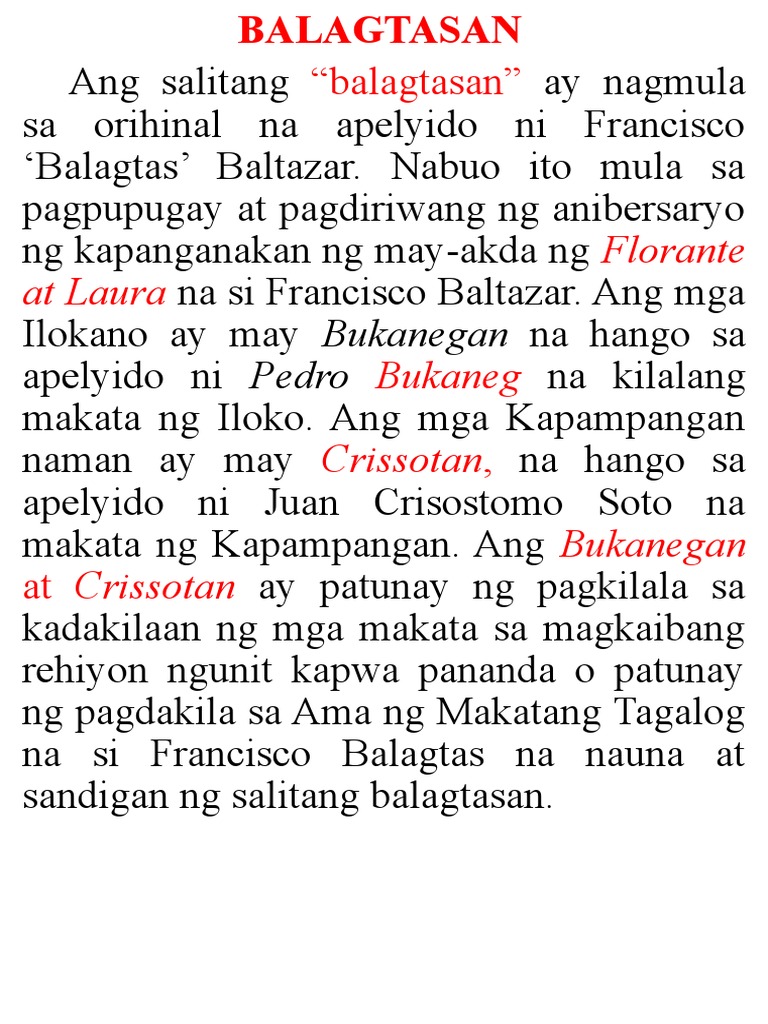 BALAGTASAN | PDF