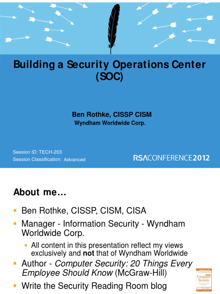 Building A Security Operations Center SO | PDF | Security | Computer ...