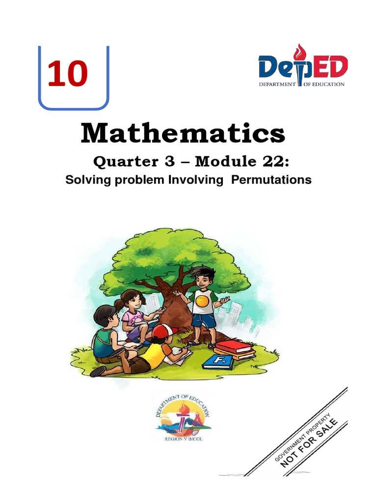 Module 22 Math 10 Q3 Pdf Permutation 