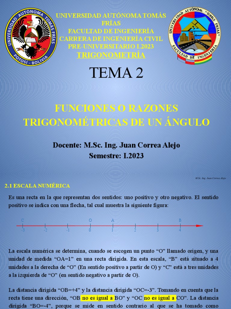 Tema 2, Funciones o Razones Trigonometricas de Un Ángulo | PDF | Sistema de coordenadas ...