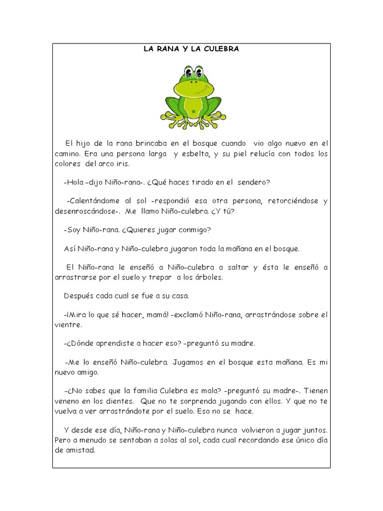 La Rana y La Culebra | PDF