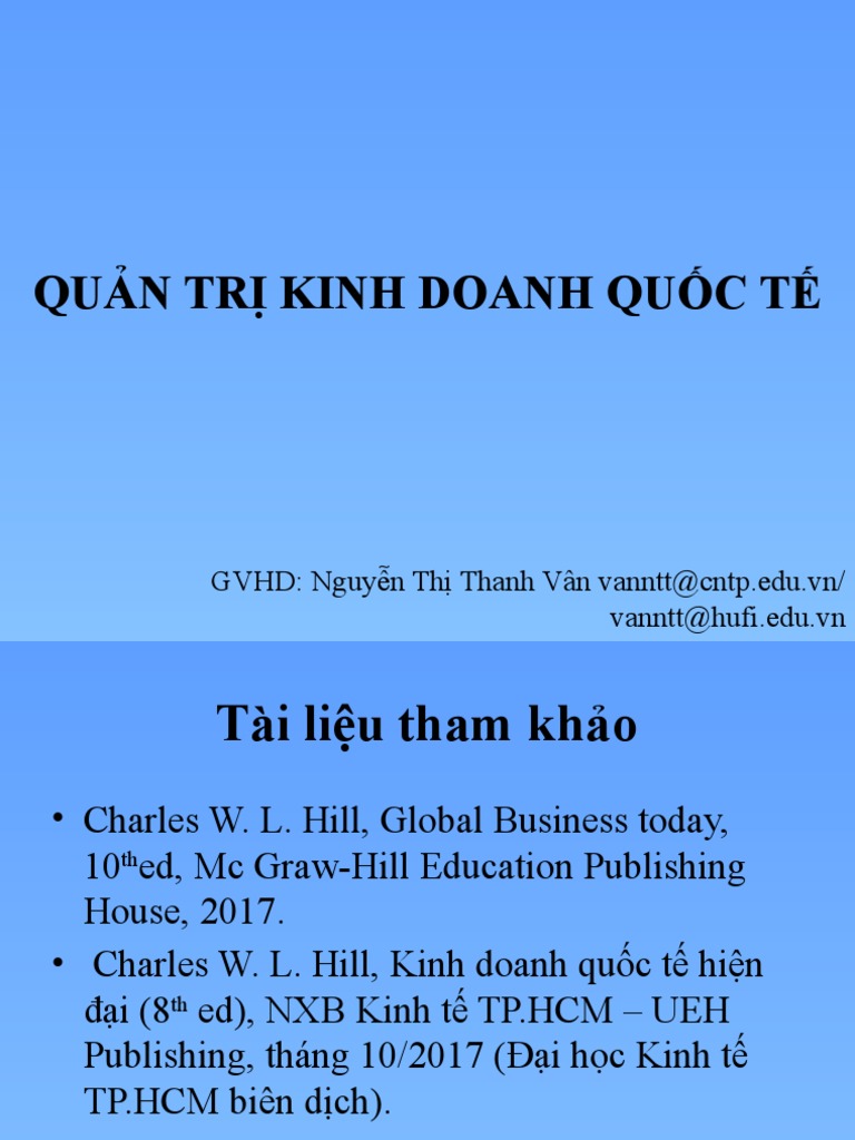 Gui SV Slide Quan Tri Kinh Doanh Quoc Te | PDF