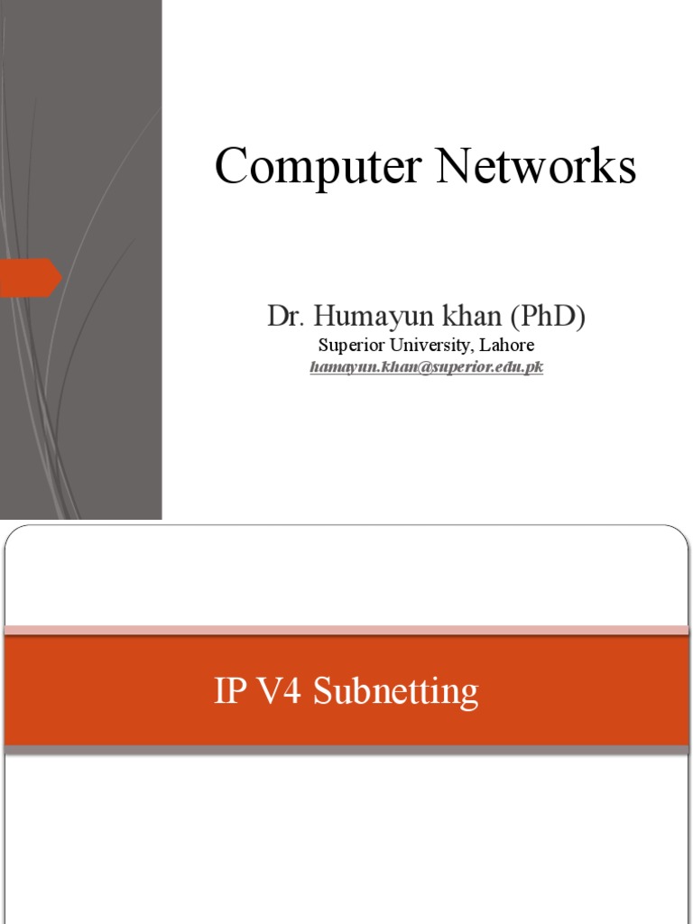 Lecture W6 CN IP Subnetting P1 | PDF | Communications Protocols | Computer Networking