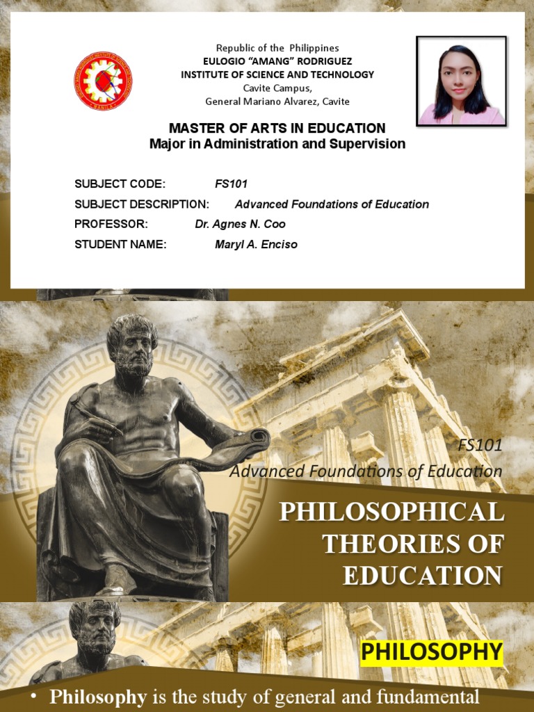 Philosophical Theories of Education | PDF | Philosophy Of Education ...