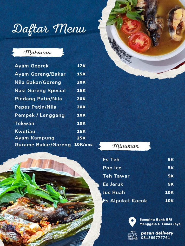 Biru Putih Daftar Menu Makanan Indonesia - 2 | PDF