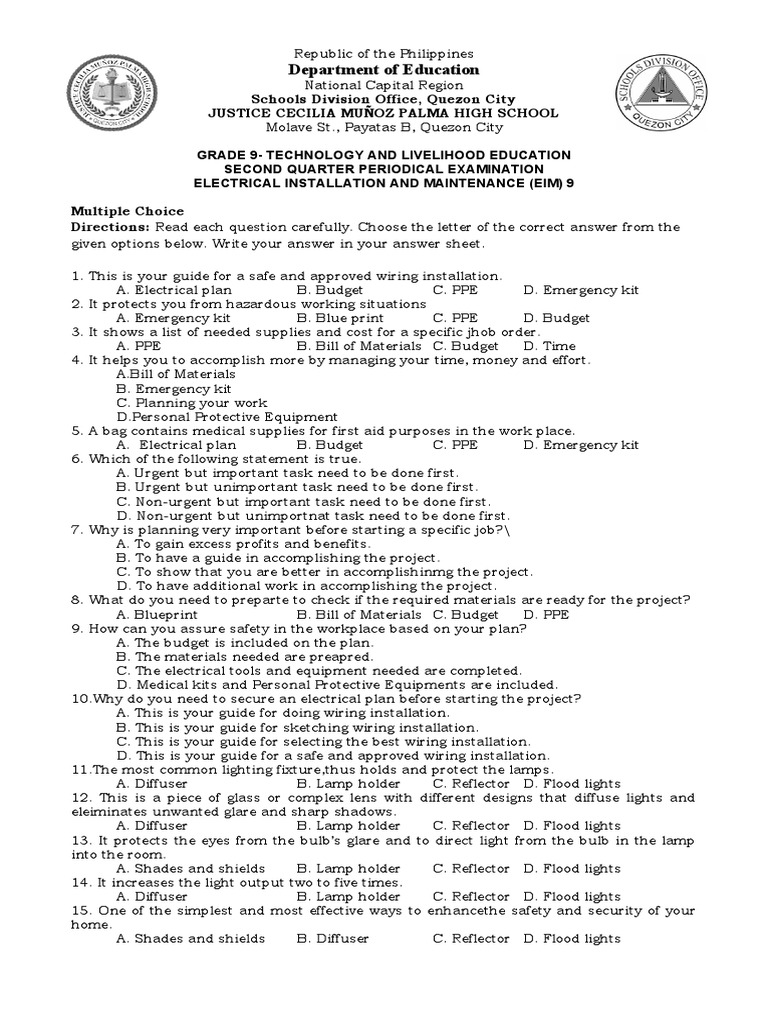 2ND Periodical Test Eim | Download Free PDF | Lighting | Components