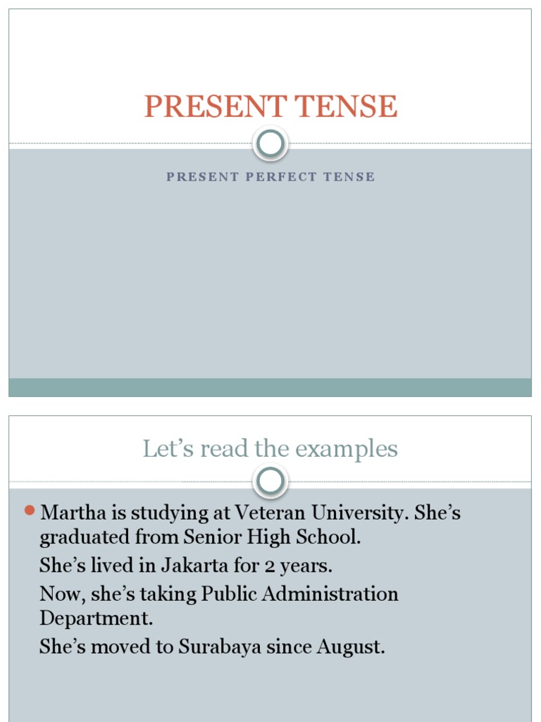 Present Perfect Tense Explained | PDF | Language Arts & Discipline ...