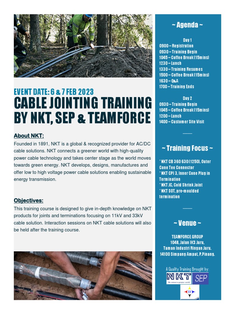 Cable Jointing Training by NKT, SEP & TF | PDF | Electrical Engineering ...