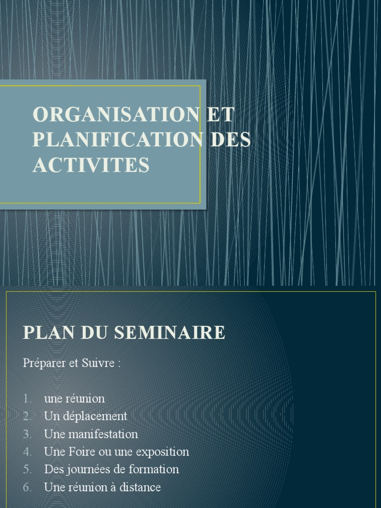 Organisation Et Planification Des Activites | PDF | Transport | Passeport