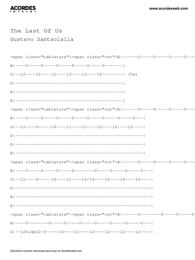 The Last of Us: Gustavo Santaolalla | PDF