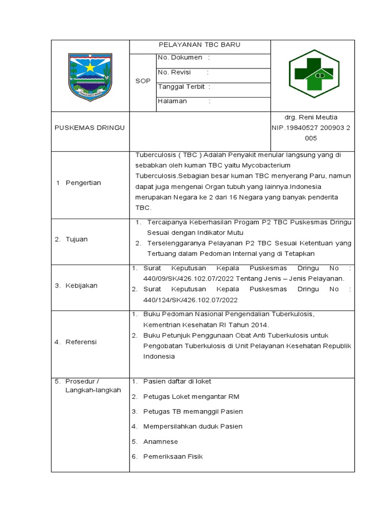 Sop TBC Baru Fix | PDF | Pengembangan Diri | Kesehatan Holistik