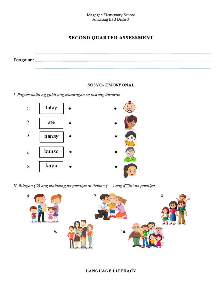Second Quarter Assessment With Tos | PDF