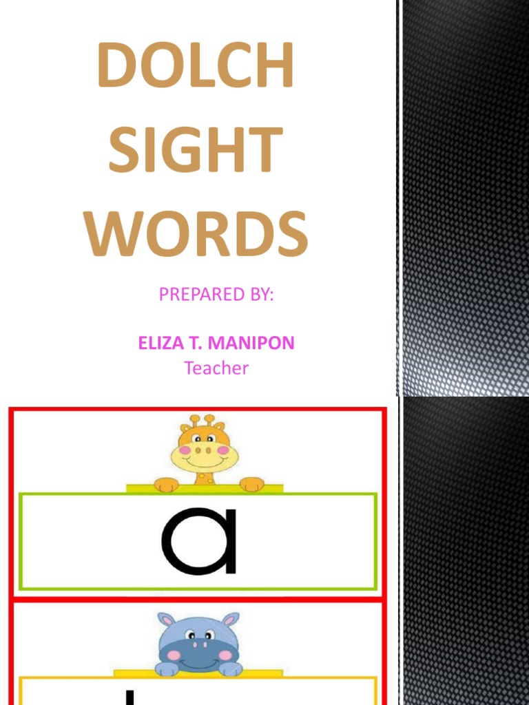DOLCH Sight Words | PDF