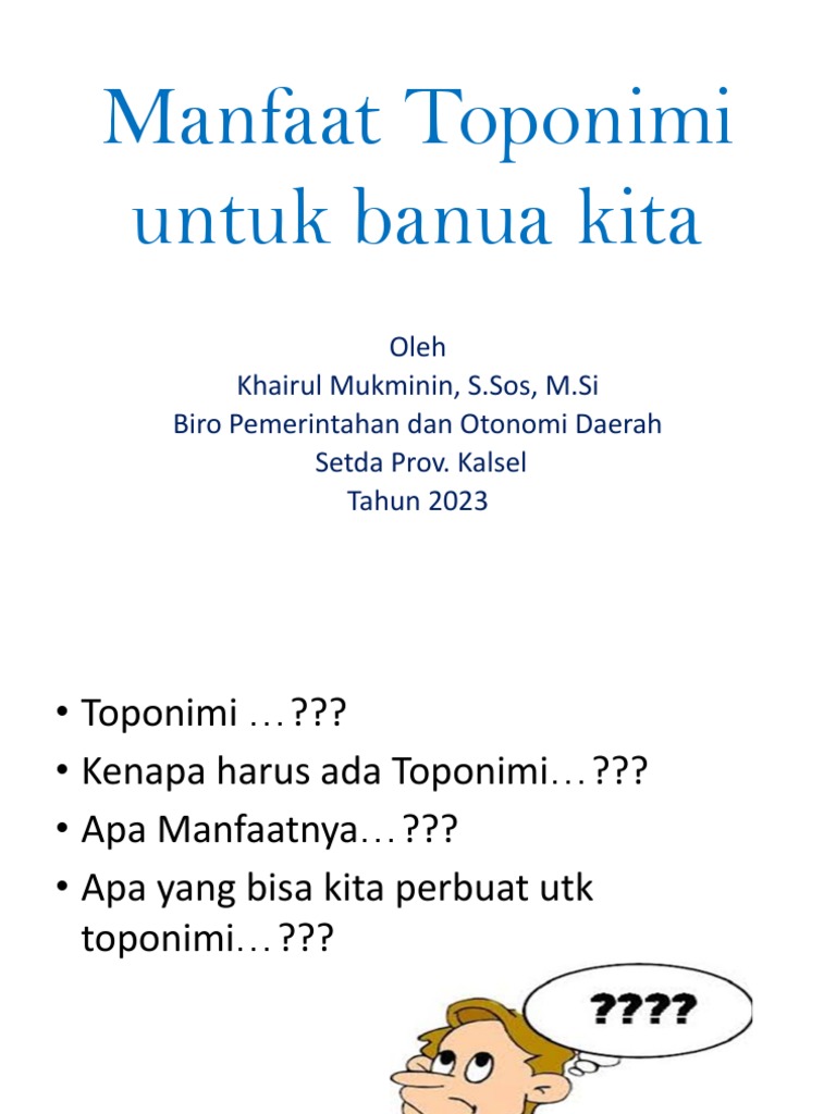 Fungsi dan Manfaat Toponimi di Indonesia | PDF